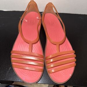 CROCS | Shoes | Crocs Iconic Strappy Isabella Sandals T Strap Jelly ...